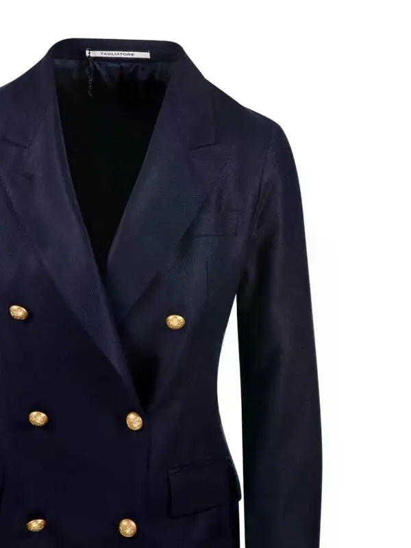 Tagliatore Double-breasted Jacket With Gold-tone Hardware