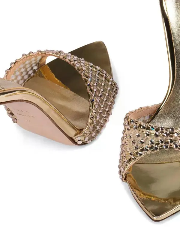 LE SILLA Gilda Embellished Net Sandals