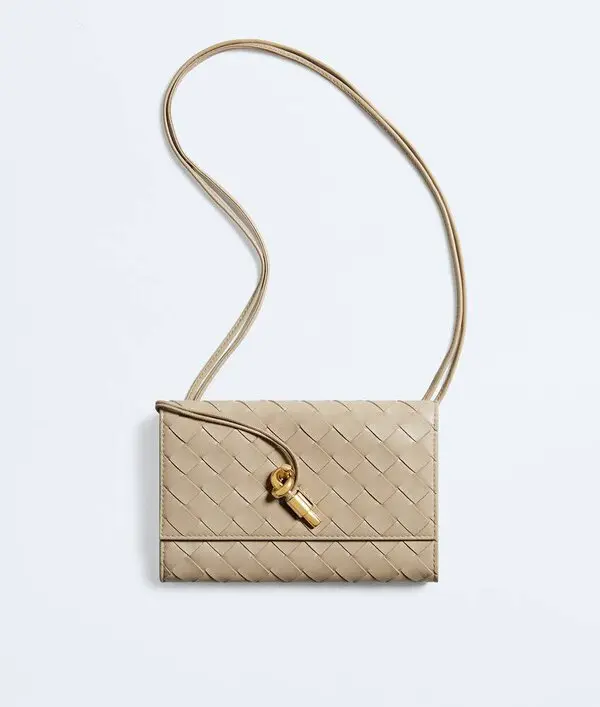 Bottega Veneta Andiamo Pouch On Strap - Ecru
