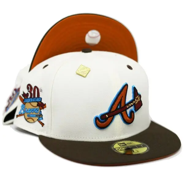 New Era Atlanta Braves 30th Season Patch Capsule 59fifty Fitted Hat - White/orange