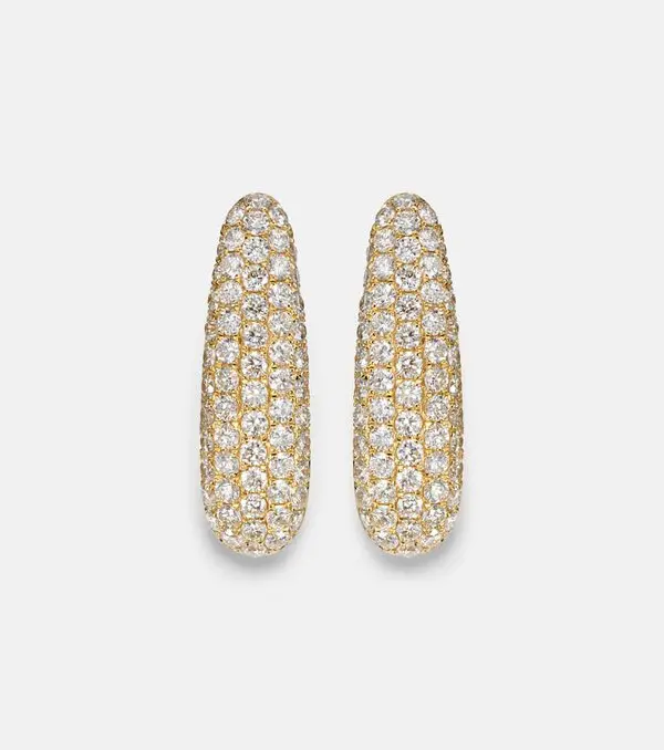 ANITA KO Claire Petite 18kt Earrings With Diamonds - Gold