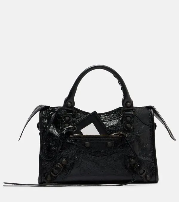 Balenciaga Le City Mini Leather Tote Bag - Black