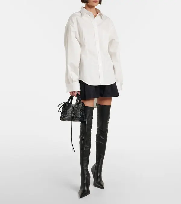 Balenciaga Le City Mini Leather Tote Bag - Black