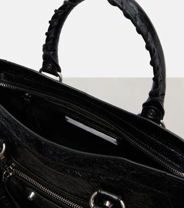 Balenciaga Le City Small Leather Tote Bag - Black