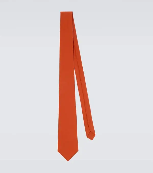 Saint Laurent Silk Tie - Orange