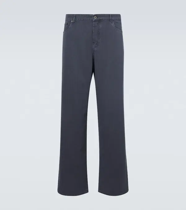 Miu Miu Embroidered Wide-leg Jeans - Grey