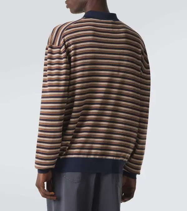 Miu Miu Striped Virgin Wool Polo Sweater