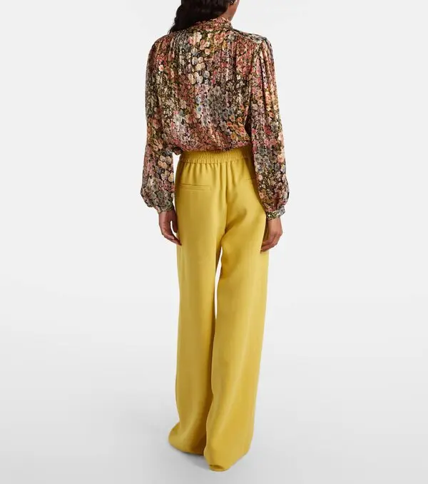 Valentino Garavani Wide-leg Silk Pants - Yellow