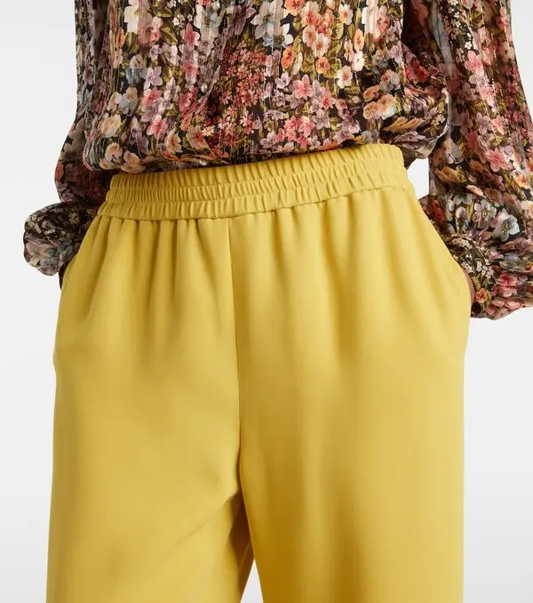 Valentino Garavani Wide-leg Silk Pants - Yellow