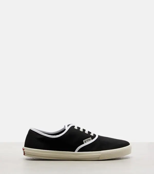 Prada Canvas Lace-up Sneakers - Black