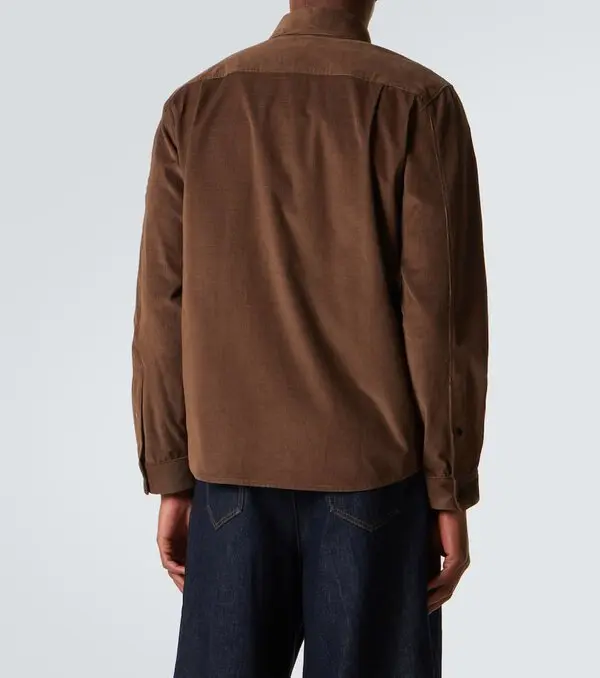 Stone Island Compass Cotton Corduroy Overshirt - Brown