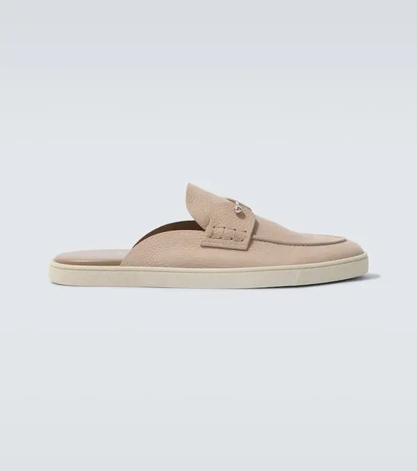 CHRISTIAN LOUBOUTIN Chanme Leather Mules - Beige