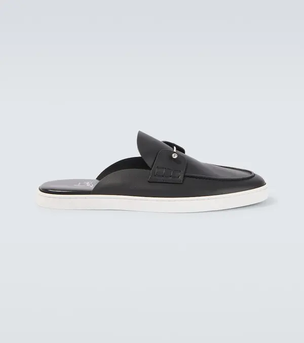 CHRISTIAN LOUBOUTIN Chanme Leather Mules - Black