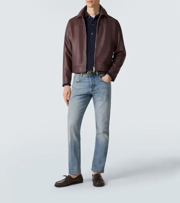 LARDINI Cotton Polo Sweater