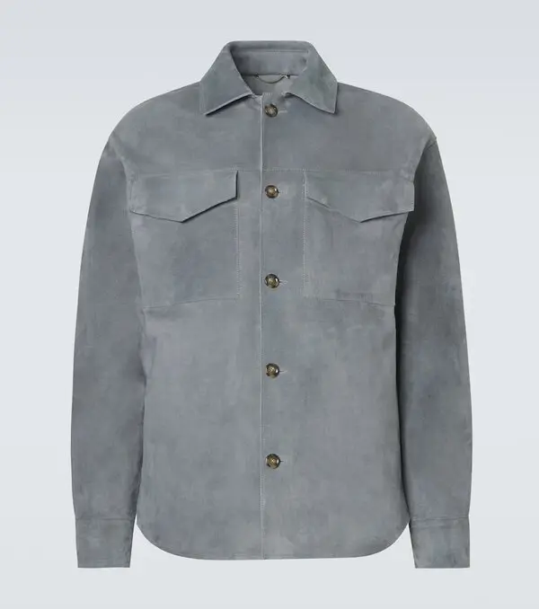 LARDINI Suede Overshirt