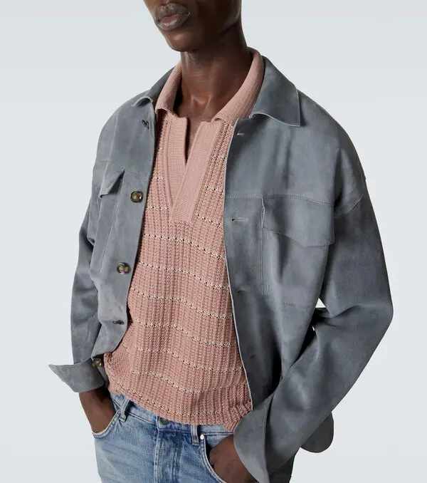 LARDINI Suede Overshirt