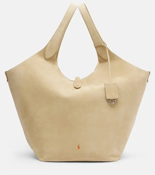 Polo Ralph Lauren Polo Play Large Suede Tote Bag - Beige