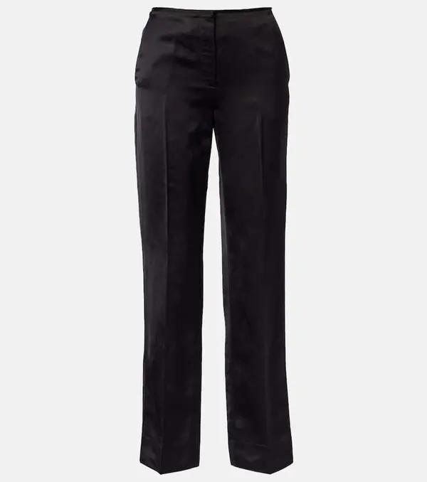 TOTEME Straight Leg Pants - Black