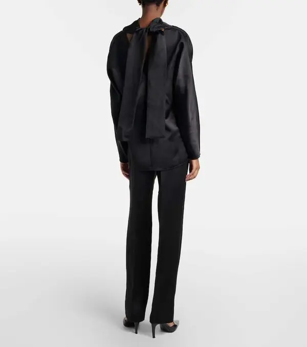 TOTEME Straight Leg Pants - Black