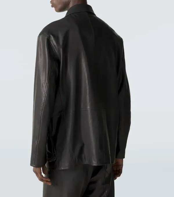 Auralee Leather Blouson Jacket