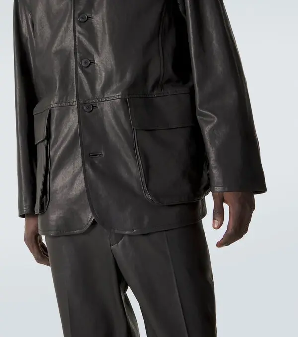 Auralee Leather Blouson Jacket