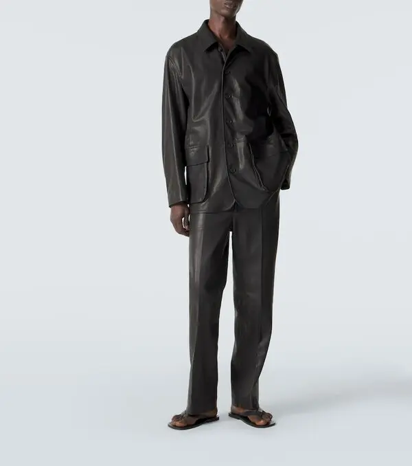 Auralee Leather Blouson Jacket
