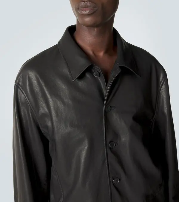 Auralee Leather Blouson Jacket