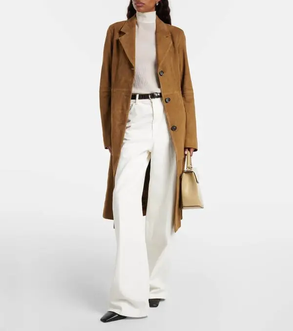 TOTEME Suede Leather Coat