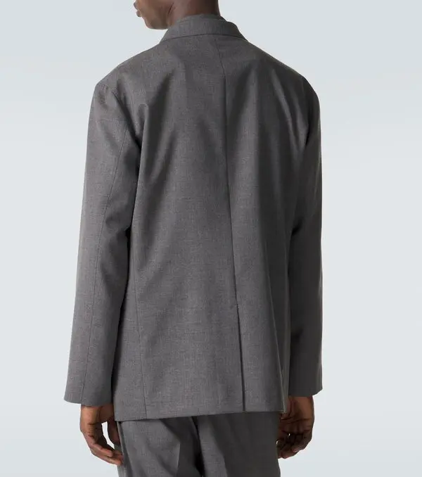Auralee Cashmere Poplin Blazer - Grey