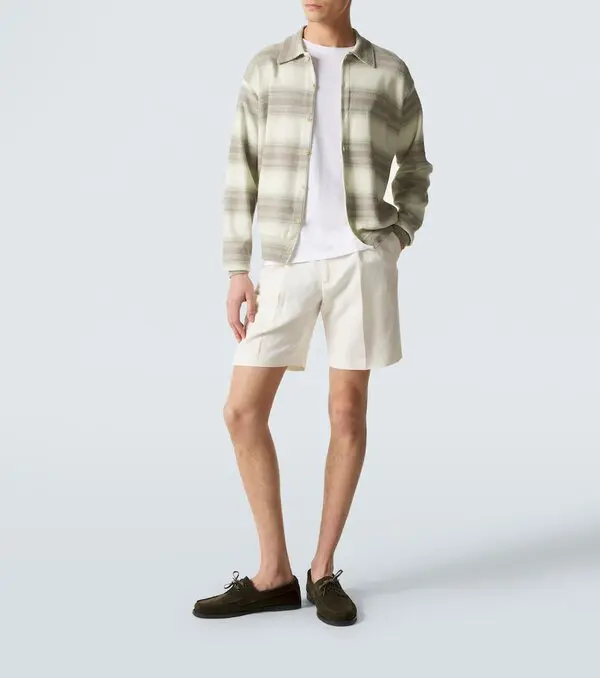 Auralee Striped Cotton And Silk Cardigan
