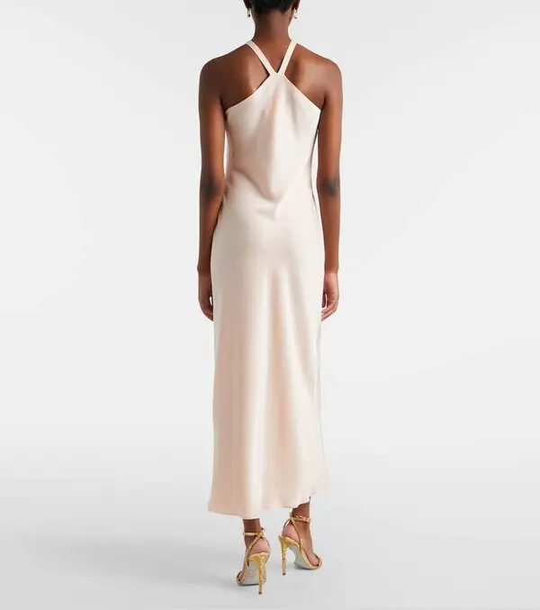 Max Mara Ghiotto Embellished Slip Dress - Pink