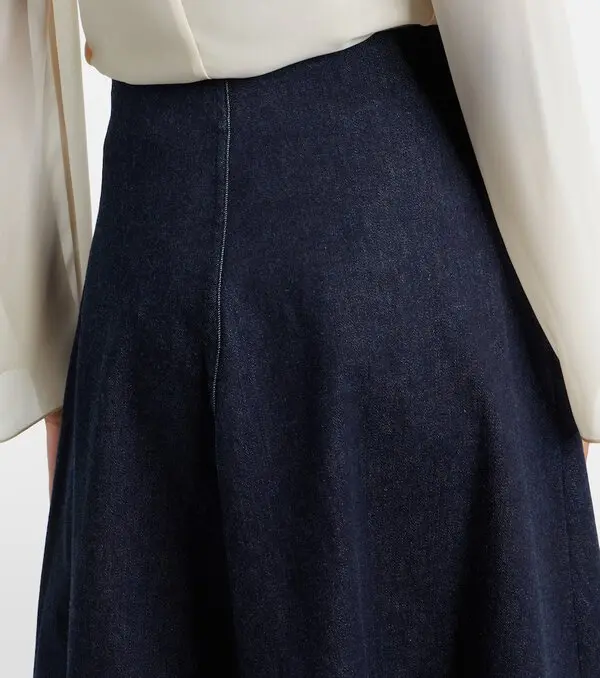 Altuzarra Varda Denim Midi Skirt - Blue