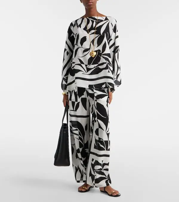 Max Mara Ambuto Printed Silk Blouse - Multicoloured