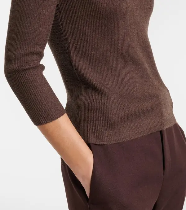 Vince Ribbed-knit Cashmere And Silk Sweater