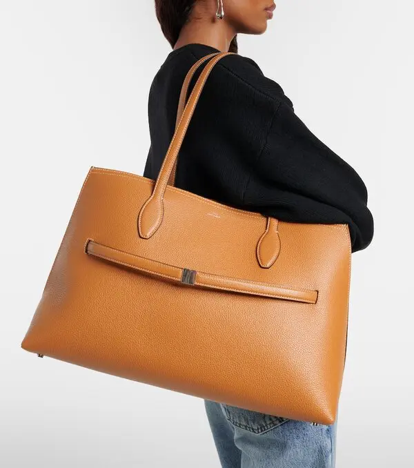 TOTEME Lounge Large Leather Tote Bag - Brown