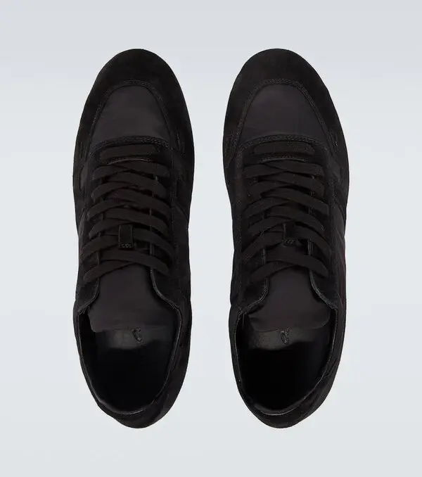 Rick Owens Minimal Suede-trimmed Sneakers - Black