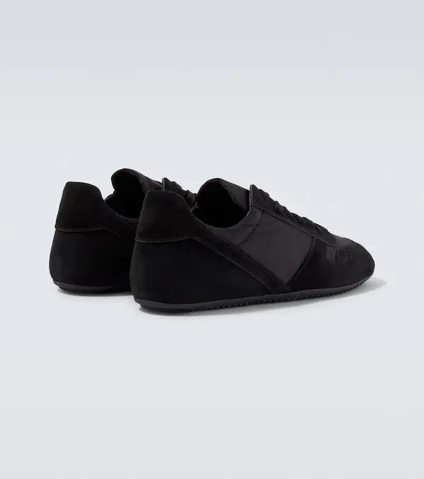 Rick Owens Minimal Suede-trimmed Sneakers - Black