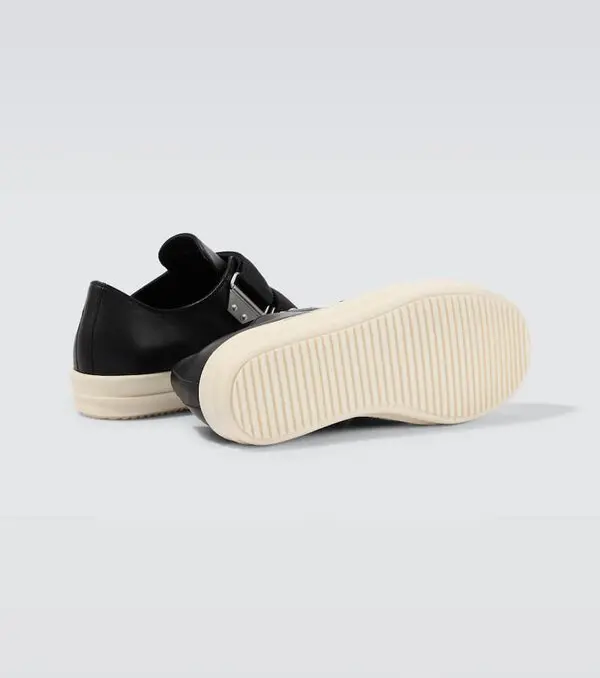 Rick Owens Low Strap Leather Sneakers