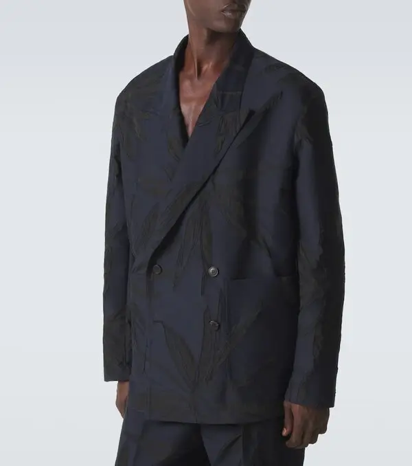 Dries Van Noten Cotton-blend Jacquard Blazer