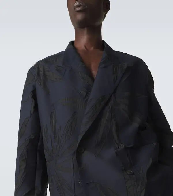 Dries Van Noten Cotton-blend Jacquard Blazer