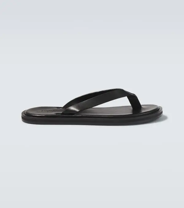 Studio Nicholson Curren Leather Thong Sandals - Black