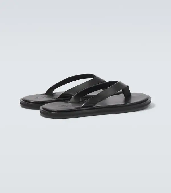 Studio Nicholson Curren Leather Thong Sandals - Black