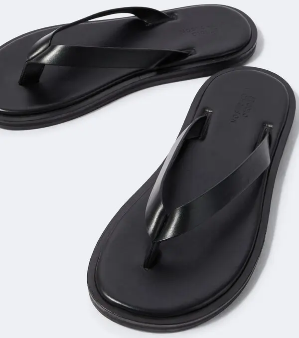 Studio Nicholson Curren Leather Thong Sandals - Black