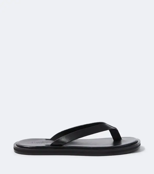 Studio Nicholson Curren Leather Thong Sandals - Black