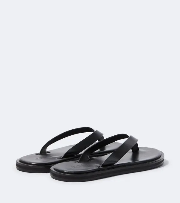 Studio Nicholson Curren Leather Thong Sandals - Black