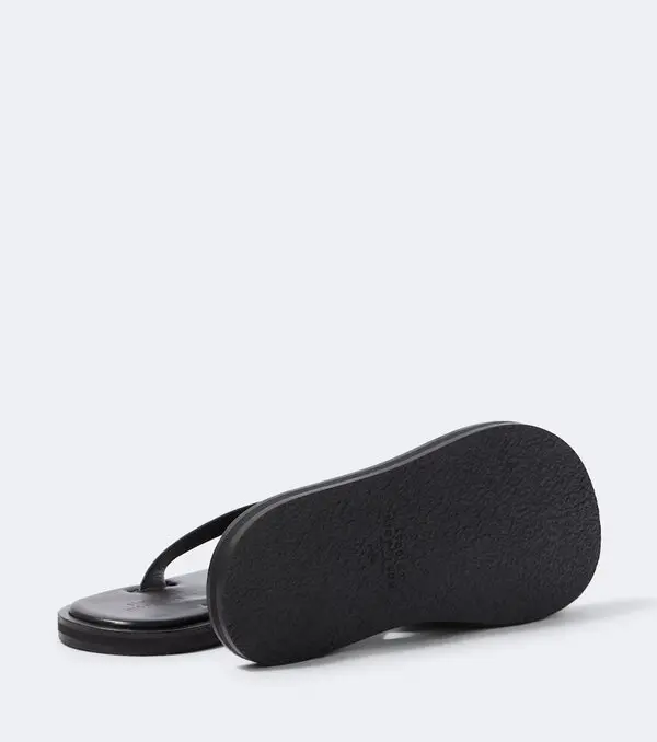 Studio Nicholson Curren Leather Thong Sandals - Black