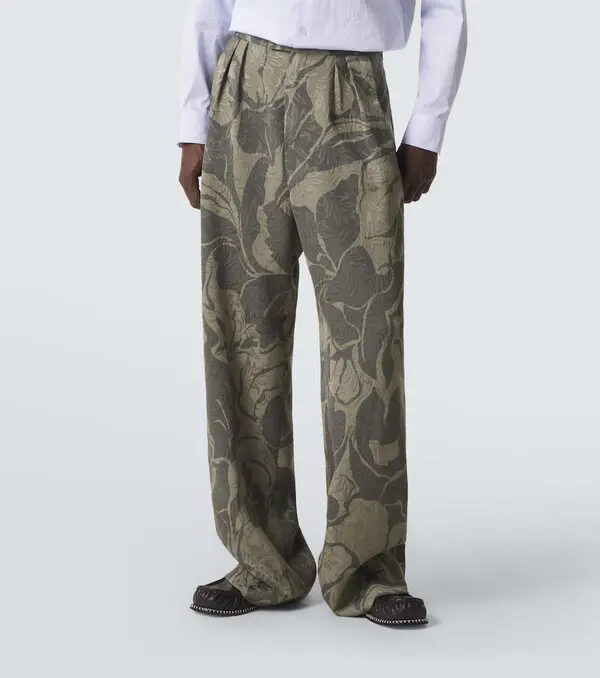 Dries Van Noten Printed Straight Pants