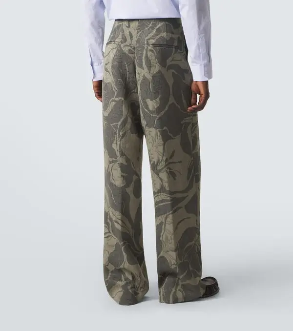 Dries Van Noten Printed Straight Pants