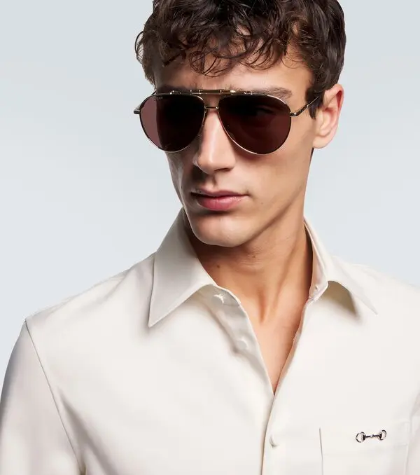 Gucci Bamboo Aviator Sunglasses