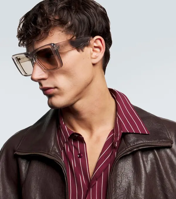 Saint Laurent Sl 900 Howl Oversized Sunglasses - Transparent